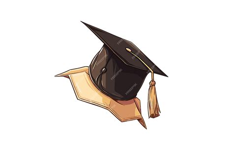 Premium Vector Colorful Graduation Cap Flat Illustration Back To