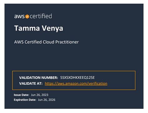 Venya Tamma On Linkedin Aws Cloudpractitioner Certification Cloudcomputing