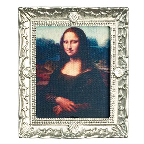 Dollhouse Mona Lisa Silver Frame Azb3377s Just Miniature Scale