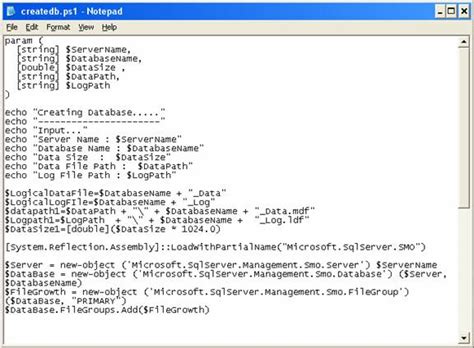 Microsoft Windows Powershell And Sql Server 2005 Smo Part 5 Database Journal