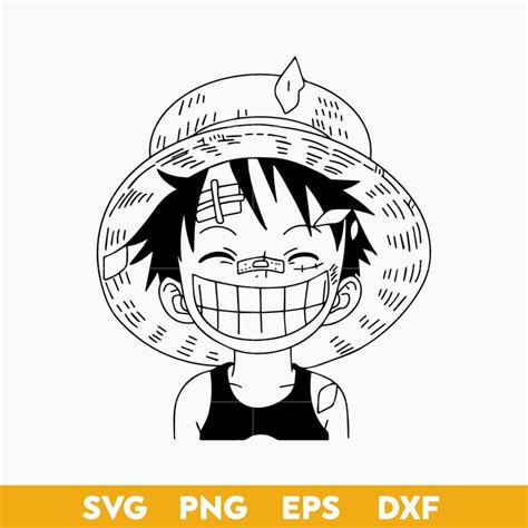 Chibi Luffy SVG One Piece Monkey D Luffy Japanese Anime SV Inspire
