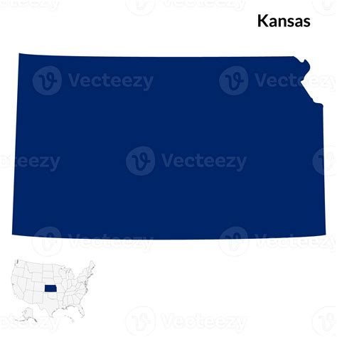 Map Of Kansas Kansas Map Usa Map 32698650 Png