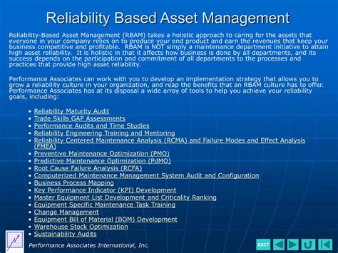 Reliability Based Asset Managementppt