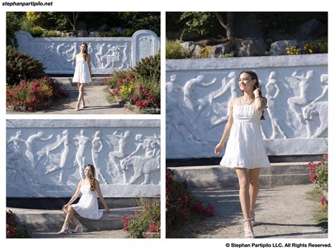 Stephan Partipilø Alacyn X White Dress In Summer Gardens By Stephan