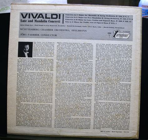 Vinyl Record Album Vivaldi Lute And Mandolin Concerti Ex Tv 34153s
