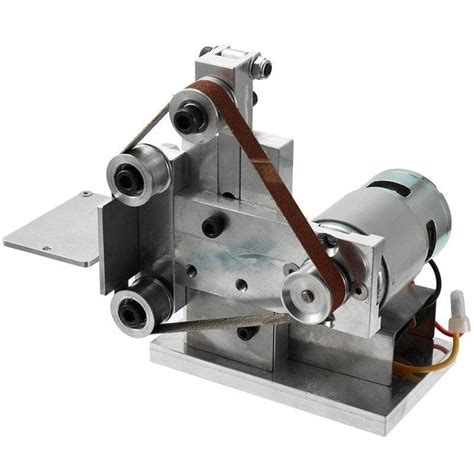 เครื่องขัดกระดาษทรายสายพานขนาดเล็กแบบdiy เครื่องเจียรแบบยึดกับม้านั่งเครื่องเจียรขัดเครื่องเจียร