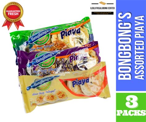 Bongbongs Pasalubong Assorted Piaya 3 Packs Butter Original Ube
