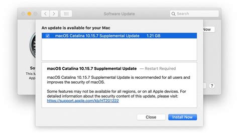 MacOS Catalina 10 15 7 Supplemental Update Has Security Fixes