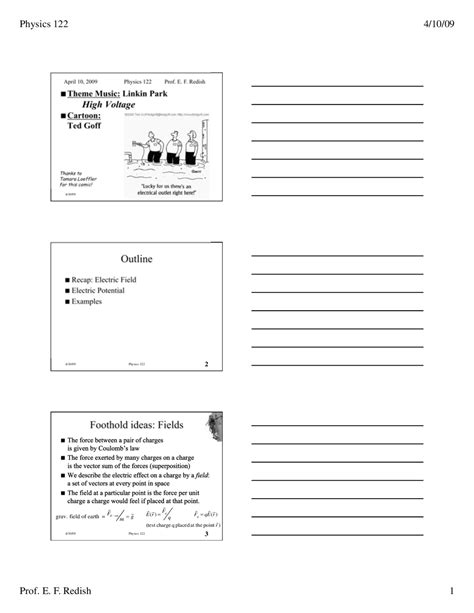 Lecture Slides On Electric Field Electric Potential And Examples