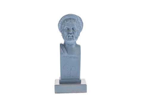Pythagoras Bust Greek Head Statue Ancient Greek Mathematician Etsy