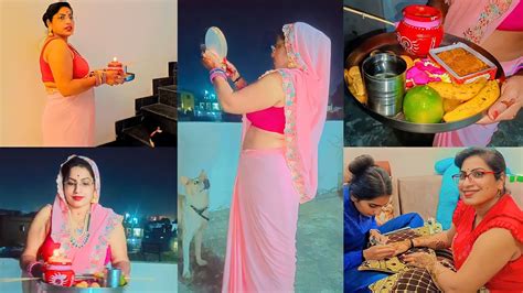Karva Chauth Vlog ️ Indian Housewife Vlog 😊 करवा चौथ कैसे बनाया 🎉saree