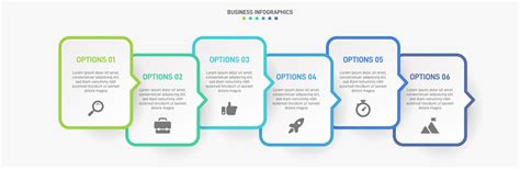 Horizontal Progress Bar Featuring 6 Arrow Shaped Vector Image