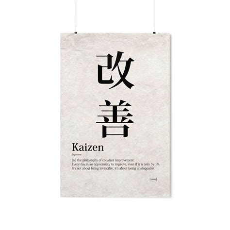 Kaizen Motivational Premium Matte Posters Etsy