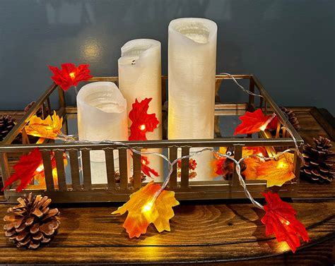 Led 2m Maple Leaf String Lights For Thanksgiving Decoration