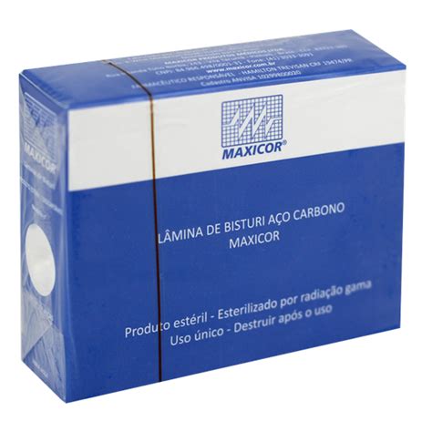 LÂMINA BISTURI N10 EM AÇO CARBONO CX C 100 BMH