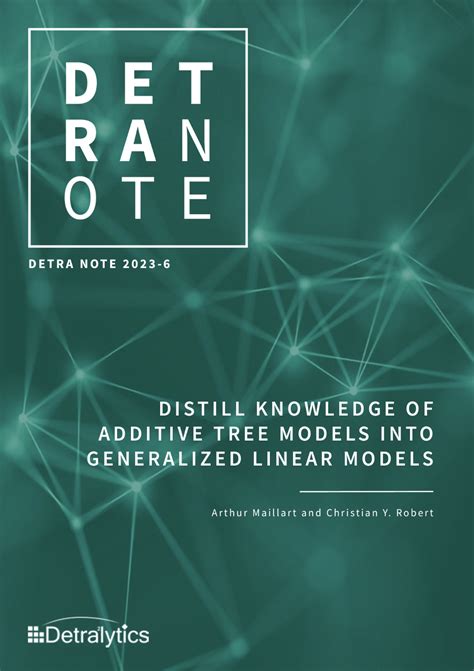 Detra Note Additive Tree Models Into Generalized Linear Models