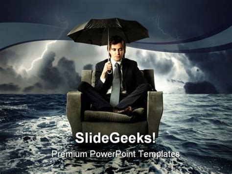 Man In Crisis Business Powerpoint Template 0610