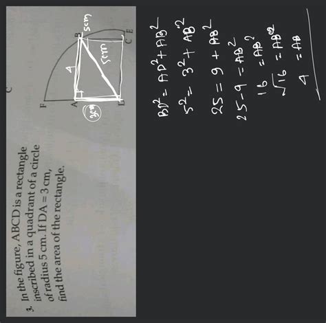 In The Figure Mathrm{abcd} Is A Rectangle Inscribed In A Quadrant Of A