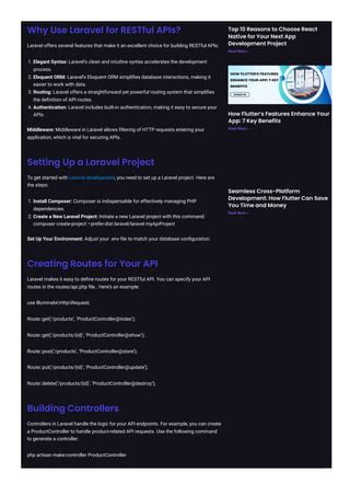 Building RESTful APIs with Laravel A Complete Guide.pdf | Web Development | Internet