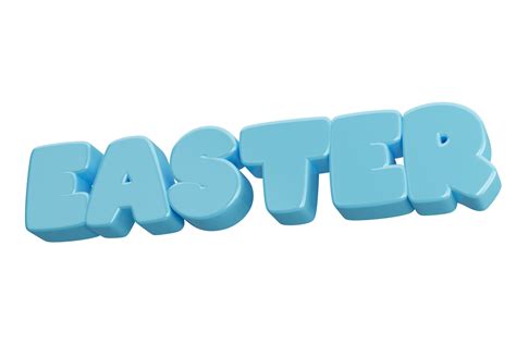 Easter 3d Word Text 16458418 Png