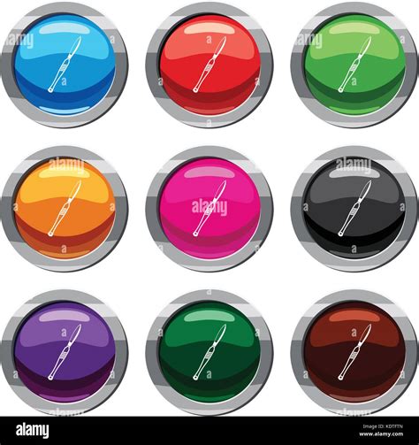 Stainless Medical Scalpel Set 9 Collection Stock Vector Image And Art Alamy