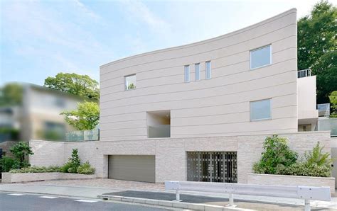 中庭が繋ぐ住まい｜建築実例｜高級注文住宅│アーネストアーキテクツ 建築 外観 住宅 モダン 住宅