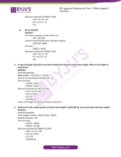 Rs Aggarwal Solutions For Class 7 Maths Exercise 2c Chapter 2 Fractions