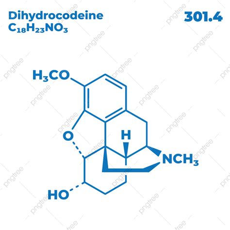 La Estructura Molecular Dihidrocodeína Png Dibujos Dihidrocodeína
