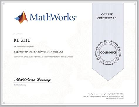 Exploratory Data Analysis With Matlab 🦾 My 58 Course Certificate
