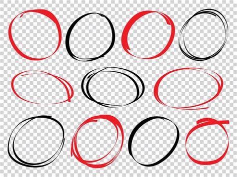 hand drawn scribble line circles and arrows doodle round circles for