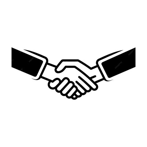 Premium Vector Business Handshake Icon Vector