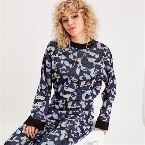 Pull Manches Longues Col Rond Bleu Marine Femme Cache Cache