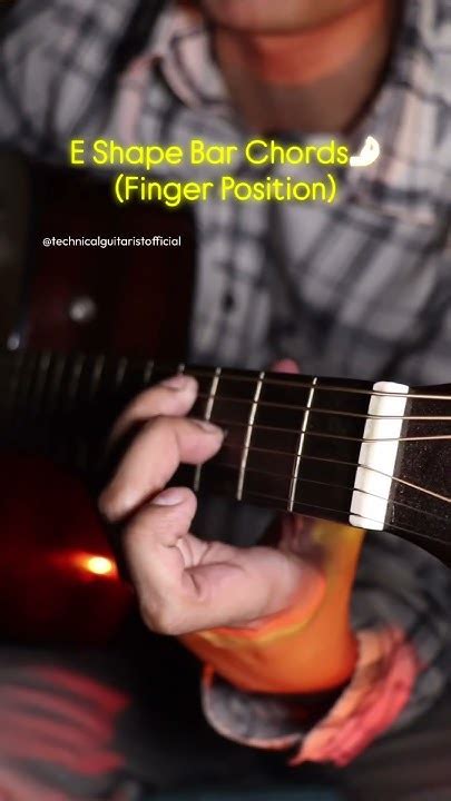 E Shape Bar Chords Finger Position Shorts Youtube