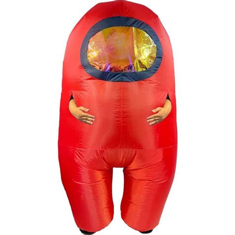 Adult Red Among Us Inflatable Costume Inflatable Costumes Halloween