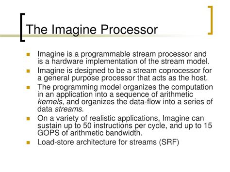Ppt The Imagine Stream Processor Powerpoint Presentation Free Download Id 3375037