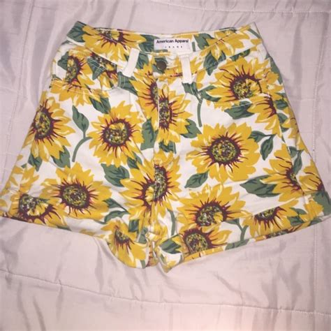 American Apparel Shorts American Apparel Sunflower Denim Shorts