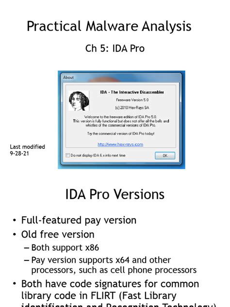 Ida Pro Guide For Malware Analysis Pdf Computing Computer Programming