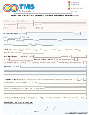 Fillable Online TMS FORM Fax Email Print PdfFiller