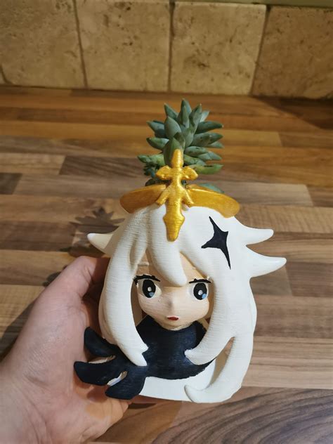 Genshin Impact Paimon The Emergency Plant Pot Flower Succulent Etsy