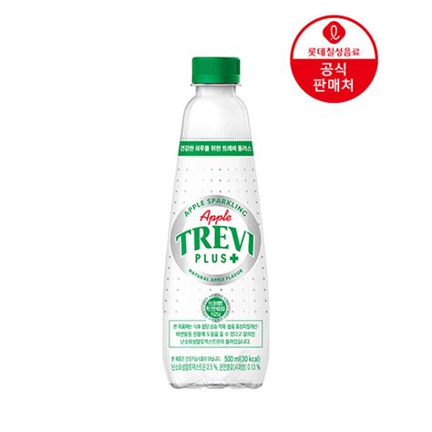 트레비 [직영] 롯데칠성 애플 트레비 플러스 500ml 12펫 Plus 탄산수 식이섬유 음료수 탄산음료 위시버킷
