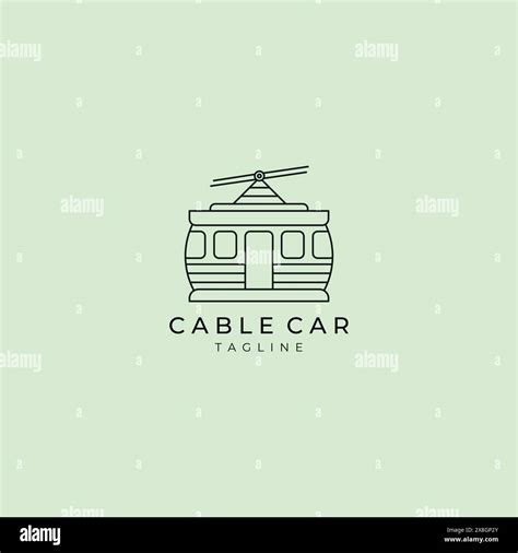 Cable Car Outline Icon Linear Style Sign For Mobile Concept And Web