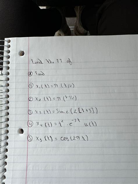 Solved Find The FT Of Chegg Com