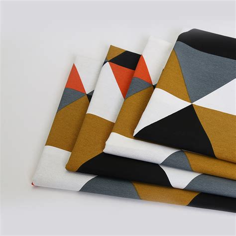 100 Cotton Sateen Geometric Triangle Fabric For S Vicedeal