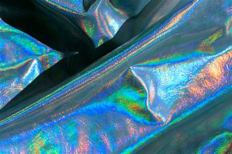 Texture With Iridescent Waves And Folds Abstract Trendy Holographic Background Beautiful