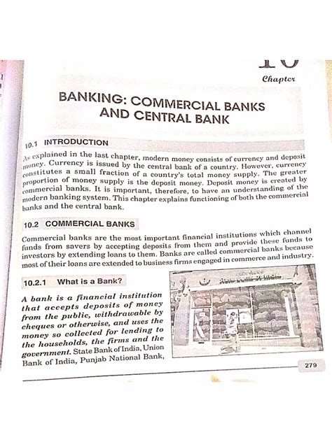 Icse Economic Applications Chapter Banking Pdf
