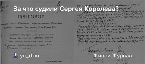 За что судили Сергея Королева Yudzin — Livejournal