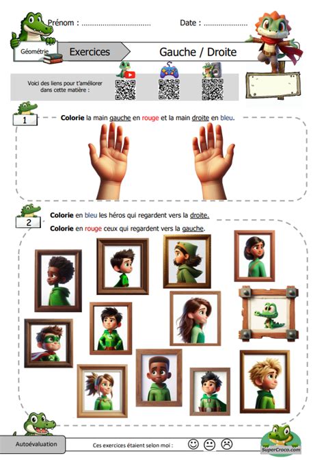 Gauche Et Droite Exercices Supercroco