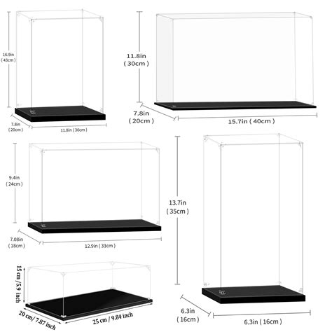 150 Size Display Case For Collectibles Assemble Clear Acrylic Box For