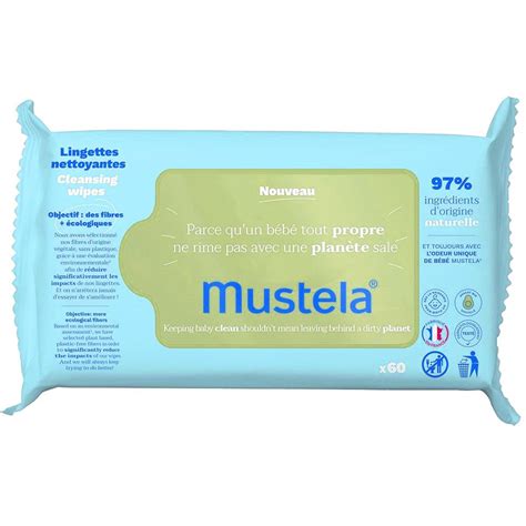 МУСТЕЛА мокри кърпи за лице и тяло 60бр Cleansing Wipes 60s Mustela