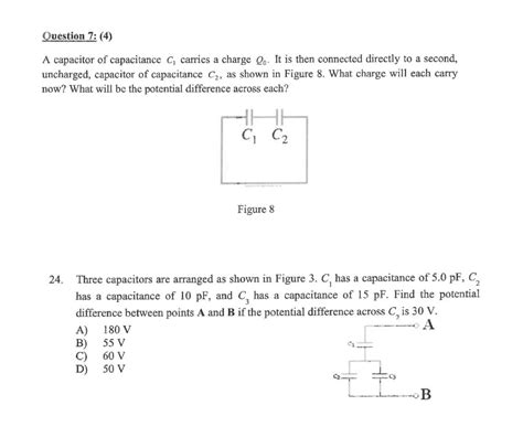 Solved Question A Capacitor Of Capacitance C Carries Chegg